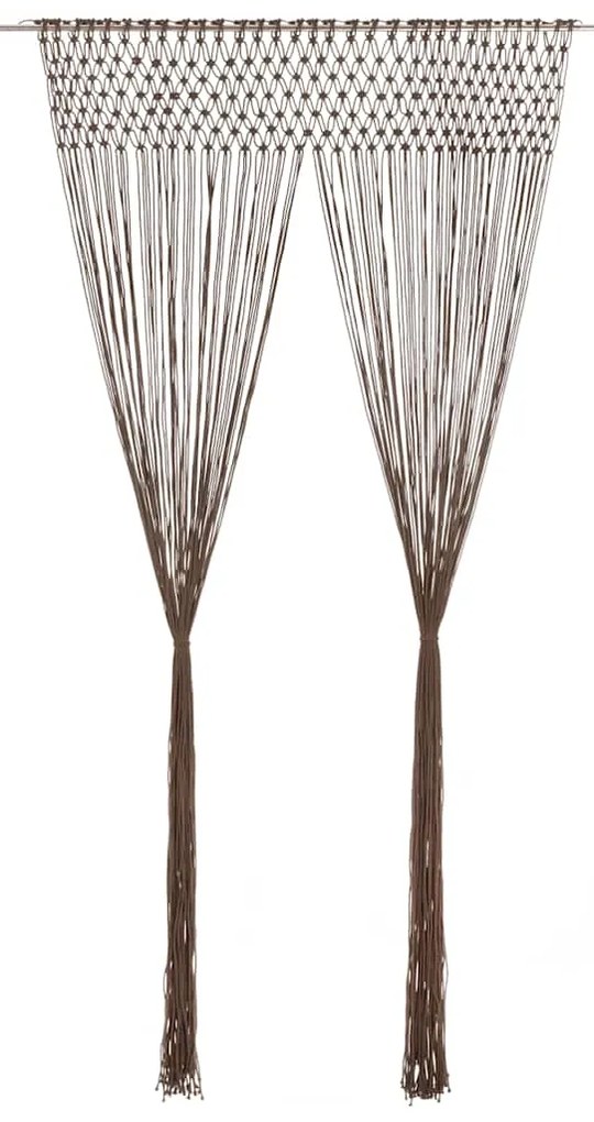 Macramé závěs taupe 140 x 240 cm bavlna 323979
