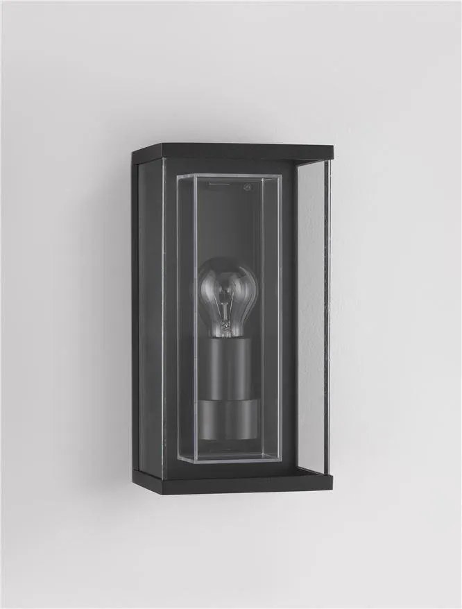 NV 9492710 Venkovní nástěnné svítidlo REGINA antracitový hliník a čiré sklo E27 1x12W 220-240V bez žárovky IP65 - NOVA LUCE