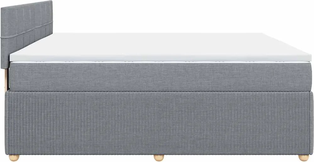 Box spring postel s matrací světle šedá 180 x 200 cm textil 3289835