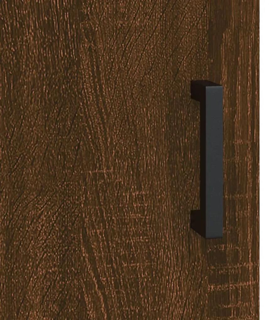 Skříň highboard hnědý dub 69,5 x 34 x 180 cm kompozitní dřevo