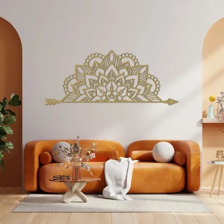 Dřevěná mandala na zeď – Elegantní dekorace na strnu | SENTOP PR0492