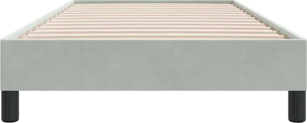 Postel Box Spring bez matrace světle šedá 100x210 cm samet 3315813
