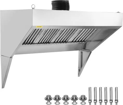 Komerční výfukový kryt, 1,5 m výfukový digestoř potravinářského vozu