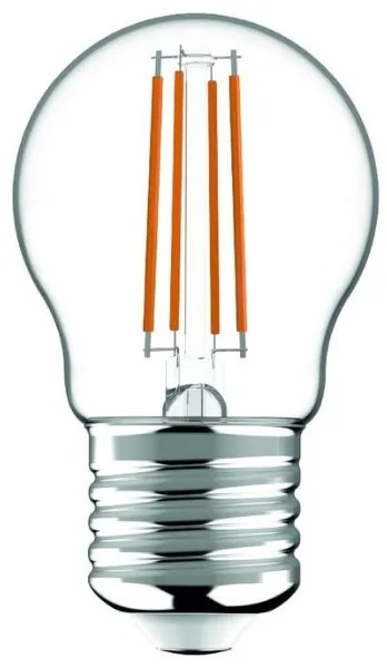 Prémiová retro LED žárovka E27 4,5W 470lm G45 teplá, filament, ekv. 40W, 3 roky