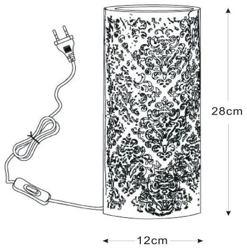 Lucide 13511/01/31 - Stolní lampa KANT 1xE14/25W/230V