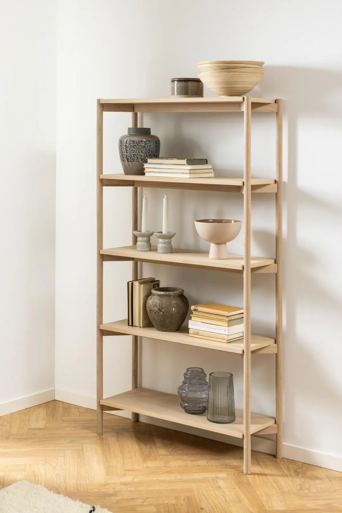 ACTONA Knihovna BRAIDWOOD světlý dub 86x30x160 cm