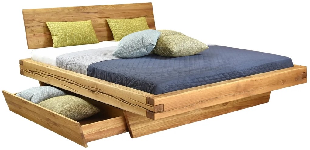OnaDnes -20% Woody Masivní dubová postel Matteo 160 x 200 cm