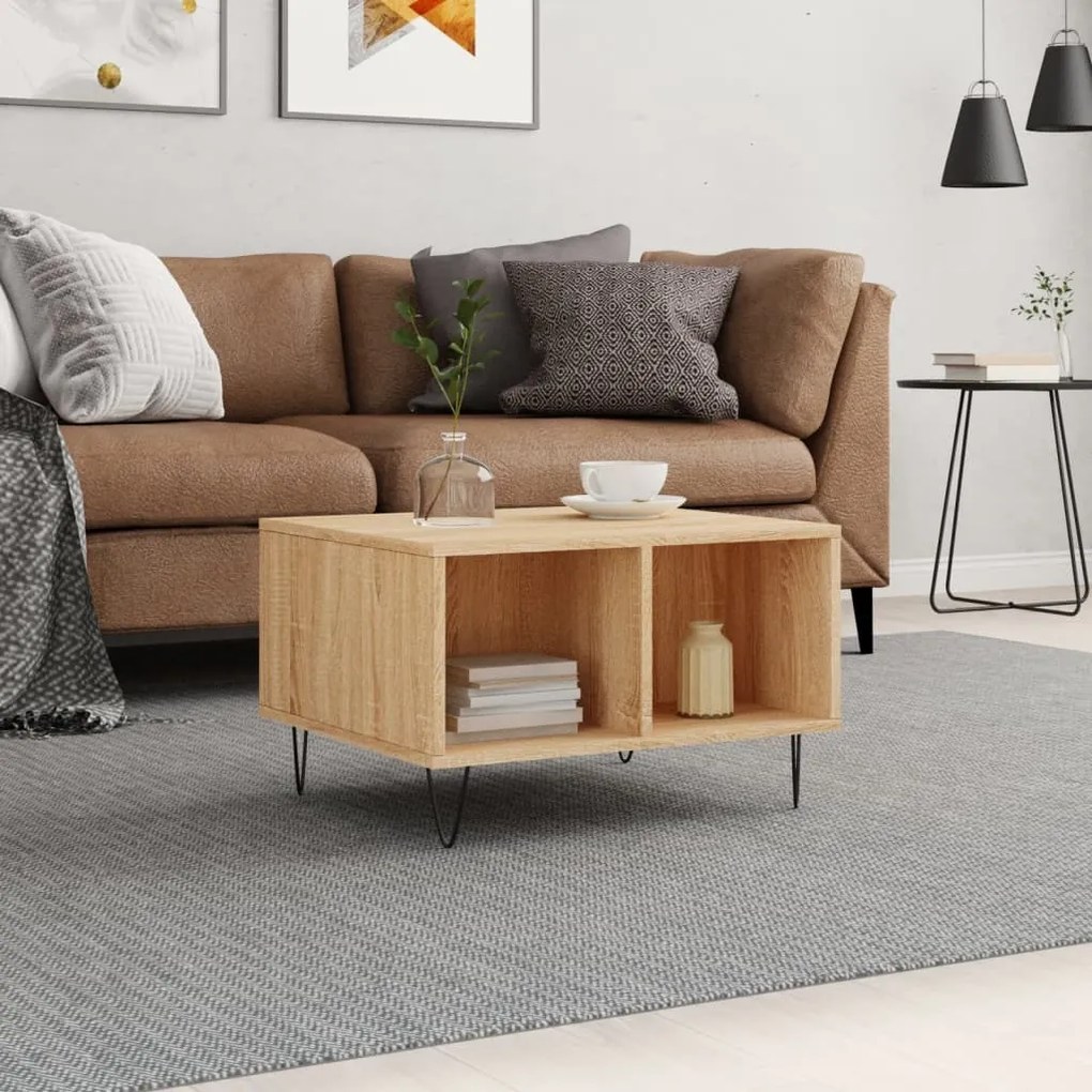 vidaXL Konferenční stolek 60x50x36,5 cm kompozitní dřevo [830547] Barva: Betonová šedá