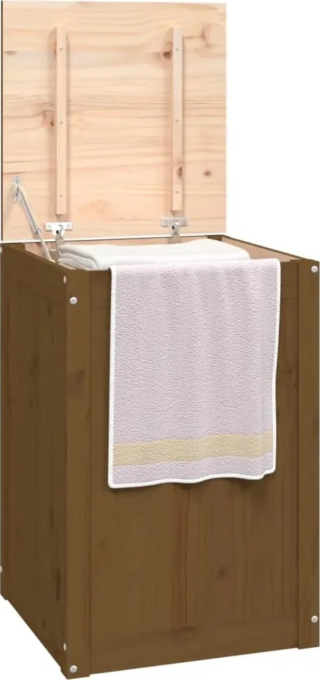 vidaXL Box na prádlo 44 x 44 x 66 cm masivní borové dřevo [823567] Barva: Šedá