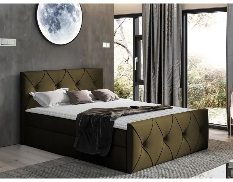Kontinentální postel Xirious Lux, Rozměr postele: 200x200, Barva:: Zetta 304