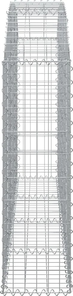 Klenutý gabionový koš 200 x 30 x 100/120 cm pozinkované železo 153465