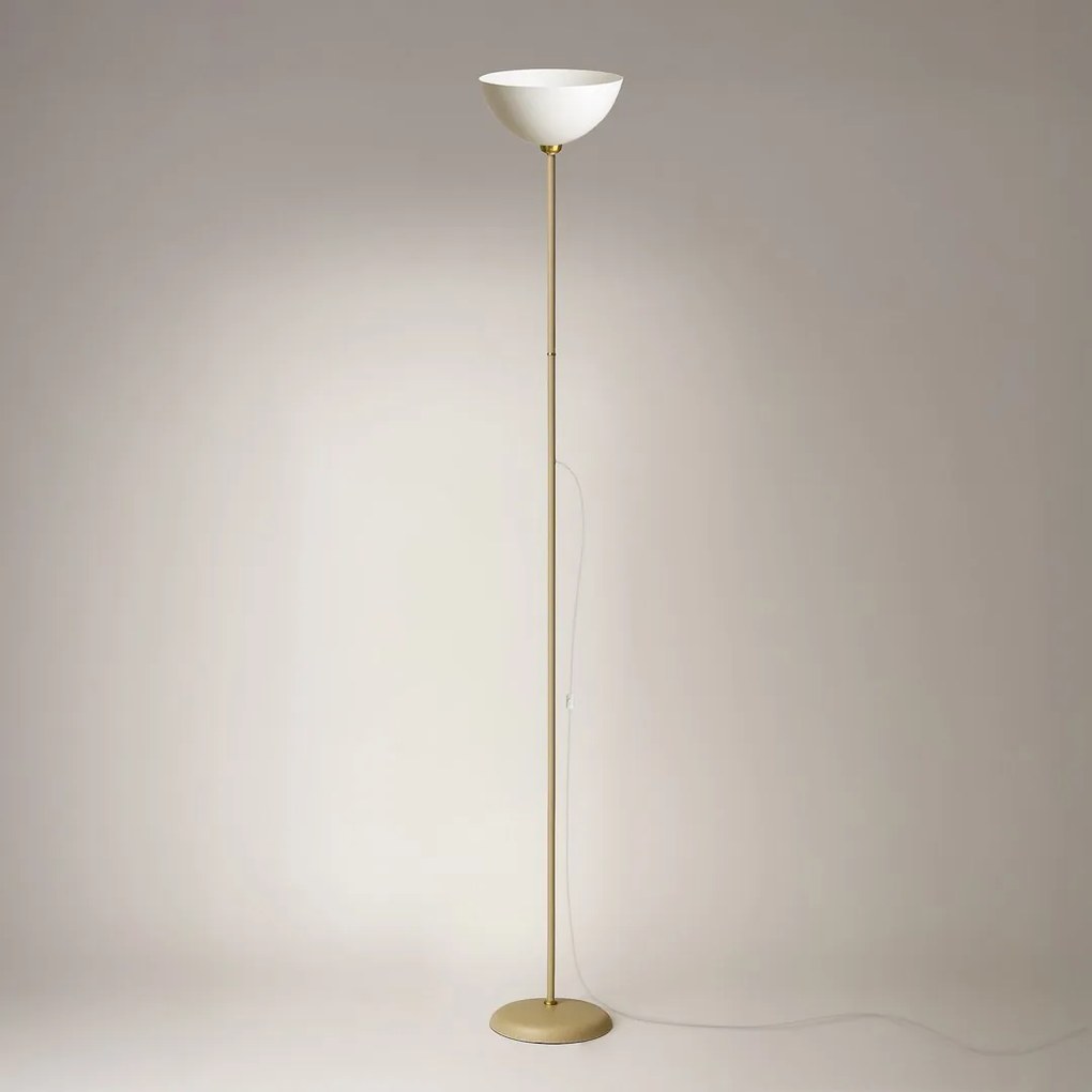 Stojací lampa Zack, 1x bílé PVC stínítko, be