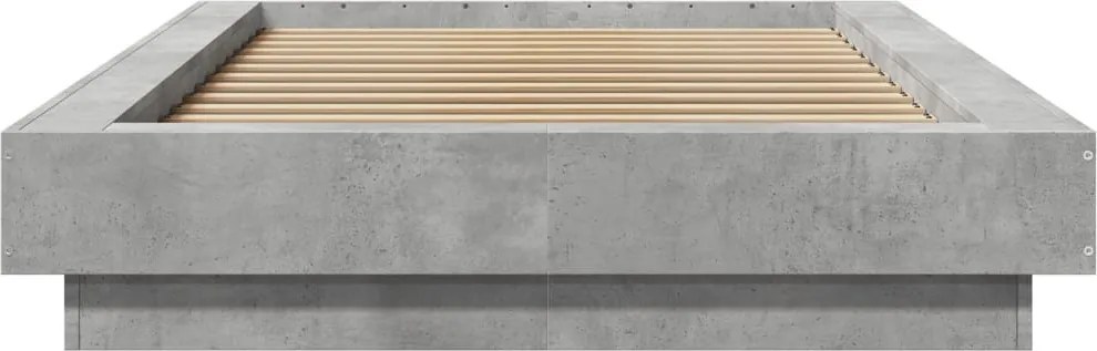 Rám postele s LED osvětlením betonově šedý 90 x 190 cm kompozit 3281150