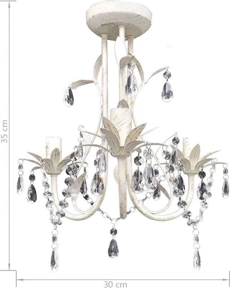 Křišťálové lustry 2 ks elegantní bílé 278738
