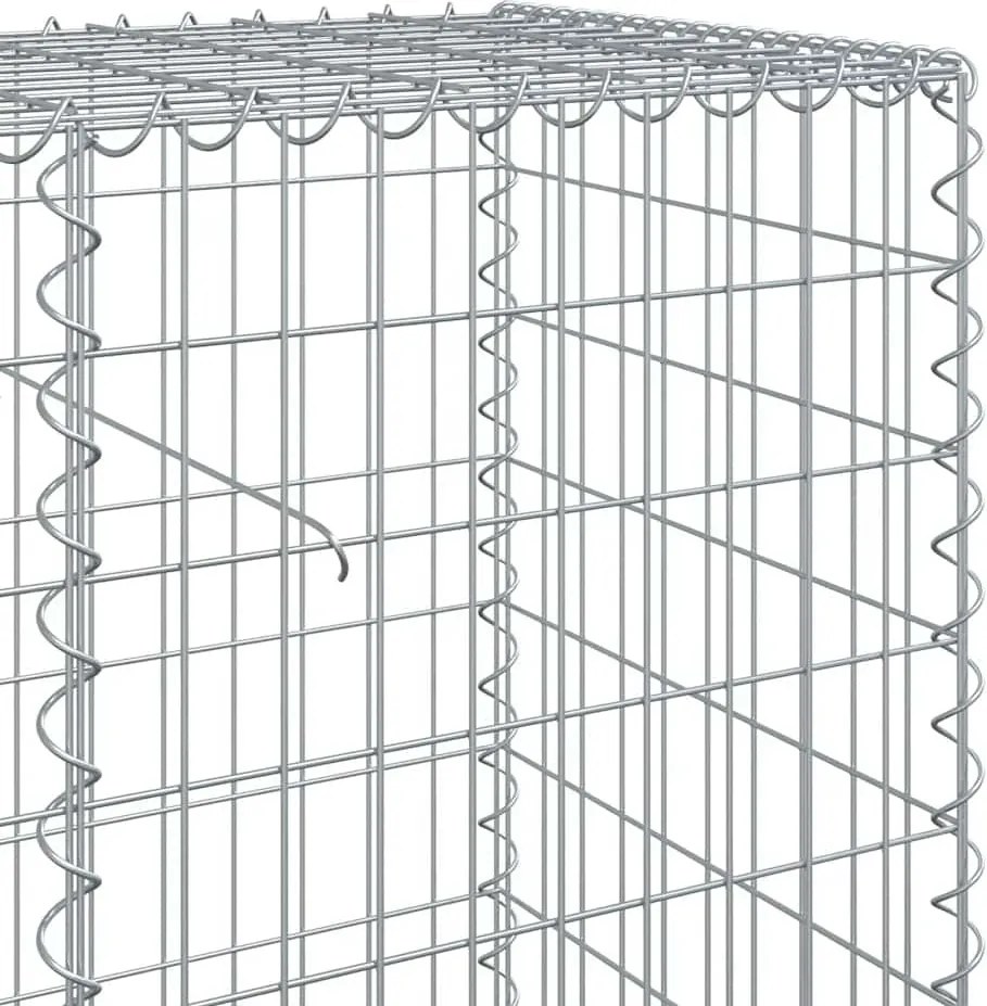 Gabionový koš s víkem 800 x 50 x 100 cm pozinkované železo 3295149