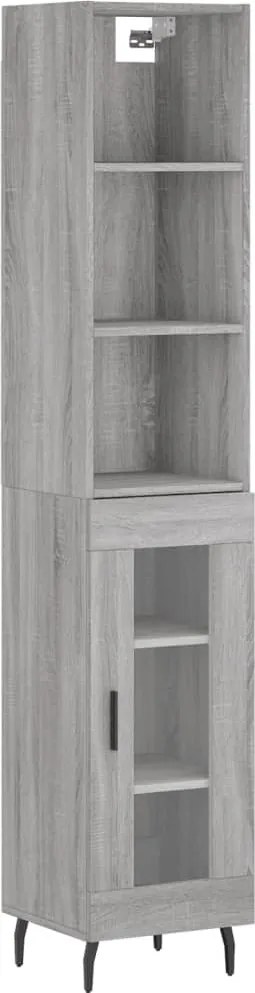 vidaXL Skříň highboard 34,5 x 34 x 180 cm kompozitní dřevo [3189915] Barva: hnědý dub