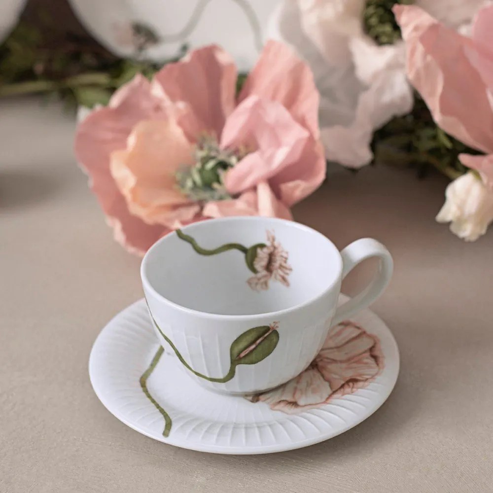 Bílý porcelánový šálek 380 ml Hammershøi Poppy – Kähler Design