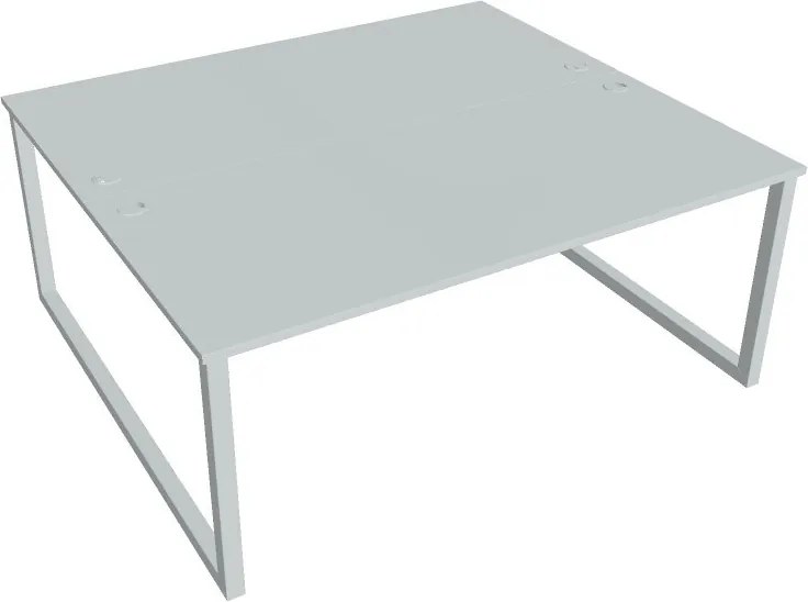 Kancelářský pracovní stůl Hobis USDO 1800, bílá RAL 9016, deskabuk
