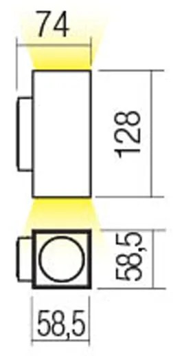 Redo 90087 nástěnné LED svítidlo Quad matně bílé, 6W, 3000K, 12,8cm