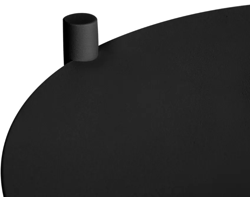 noo.ma Černý kovový odkládací stolek Ande 40 cm