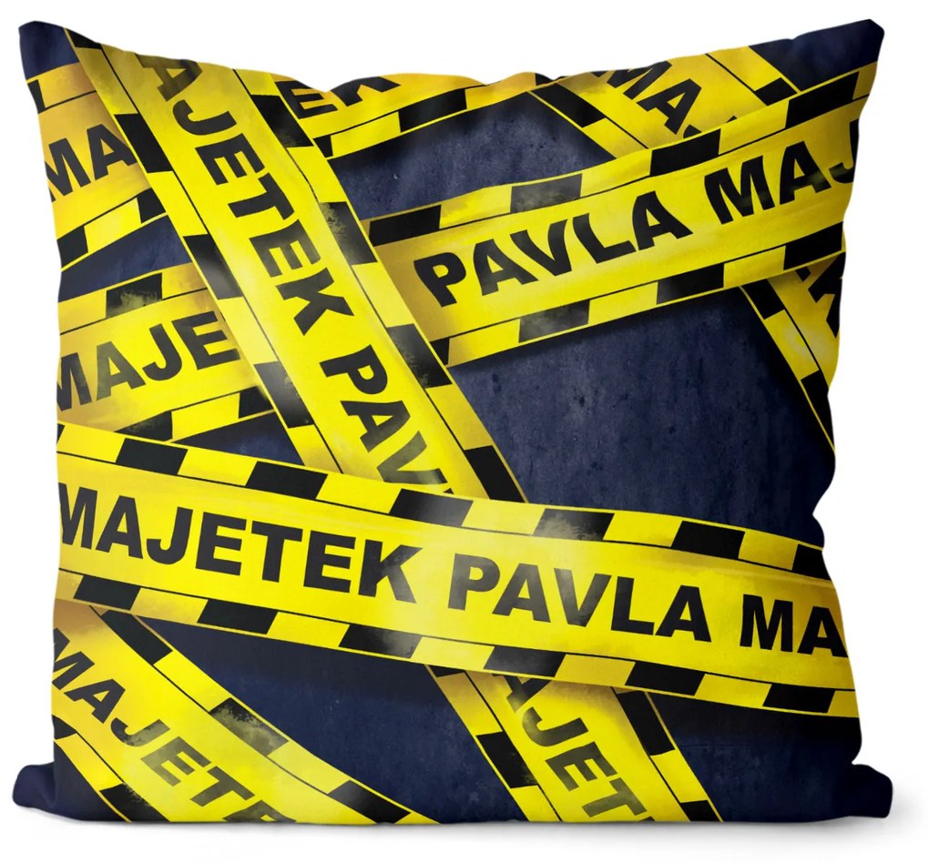 Polštář Majetek + jméno - mužská jména (Velikost: 55 x 55 cm, Jméno: Pavel)