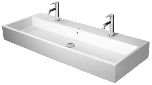 Duravit Vero Air - Dvojumyvadlo nábytkové 1200x470 mm, s přepadem, s otvory pro baterie, bílá 2350120026