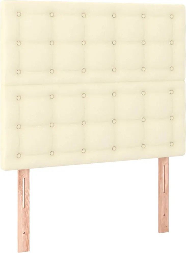 Box spring postel s matrací krémová 80 x 200 cm umělá kůže 3128999