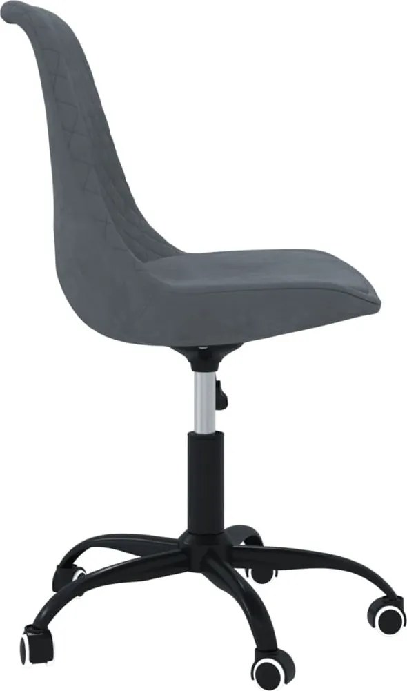 vidaXL Otočné jídelní židle 4 ks textil [3085435] Barva: Tmavě šedá