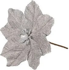 Dekorace umělý květ šedý 20,5 × 17 cm, příze