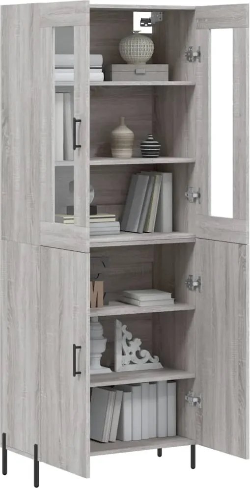 Skříň highboard šedá sonoma 69,5 x 34 x 180 cm kompozitní dřevo 3198223