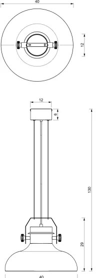Lustr na lanku HELSING 1xE27/60W/230V matný chrom