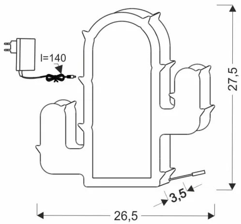 LED Dětská stolní lampa CACTUS LED/10W/230V zelená