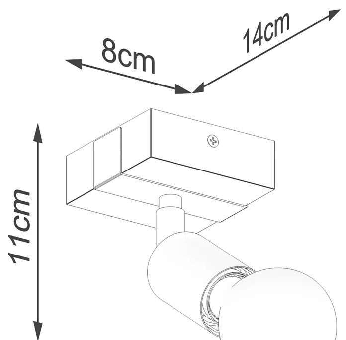 Sollux Lighting Nástěnné svítidlo ZUCA Černá