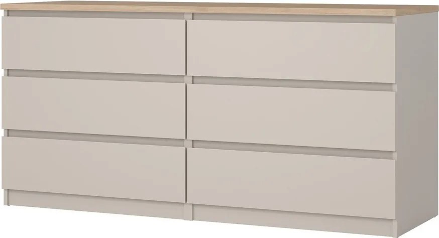 Krémová komoda 154x76x50 cm Naia – Tvilum