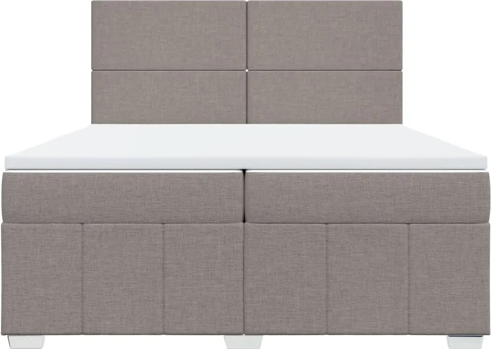 Box spring postel s matrací taupe 200x200 cm textil 3294072