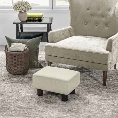 HOMCOM sedací puf 40×30×24 cm, do 110 kg, béžová