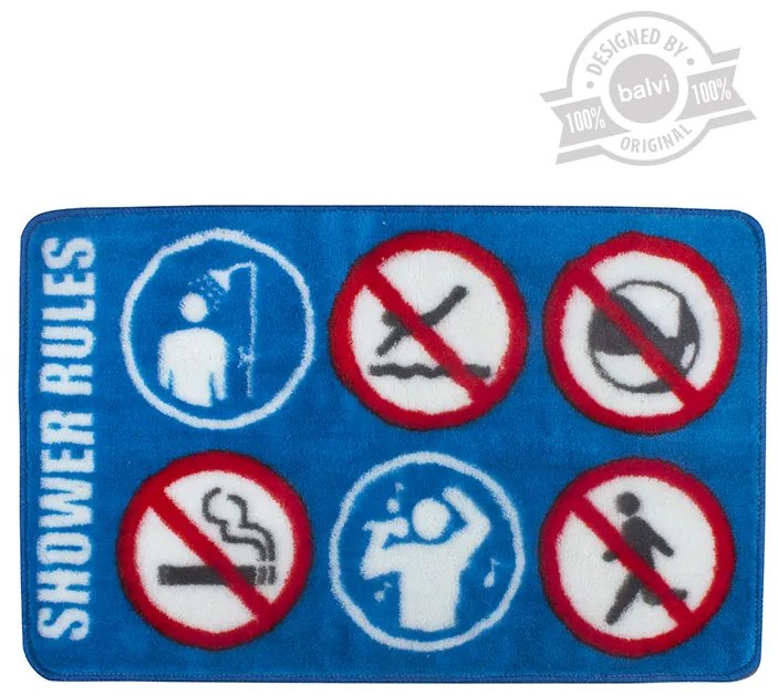 Koupelnová předložka BALVI Shower Rules