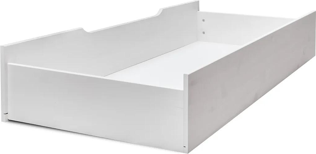 KATMANDU Dřevěná zásuvka Belluno Elegante bílá, masiv, 26x149x63 cm