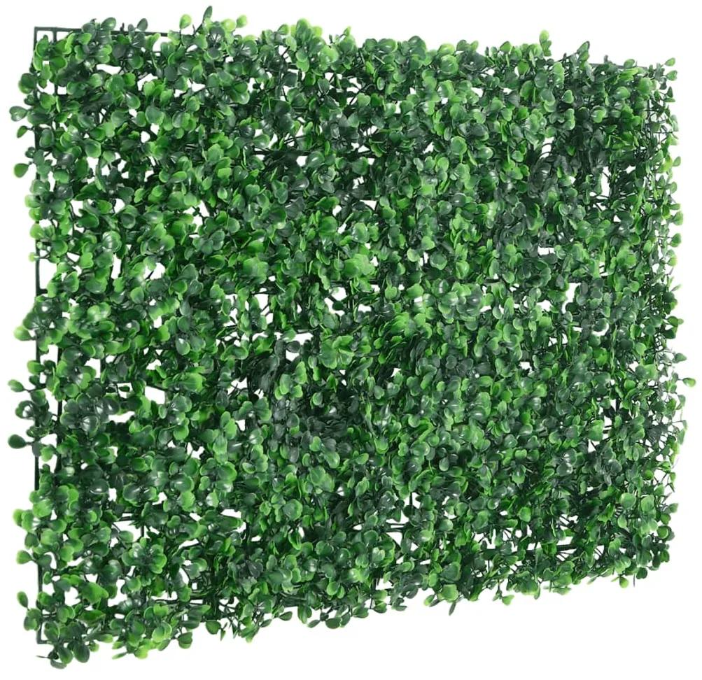  vidaXL Umělý plot z listnatého keře 6 ks zelený 40 x 60 cm