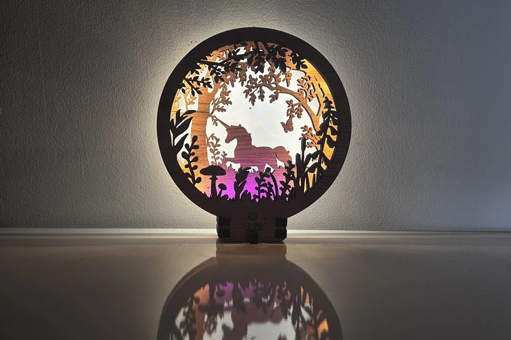 Li-Go "Jednorožec" lampa 20x22cm provedení povrchu: dub