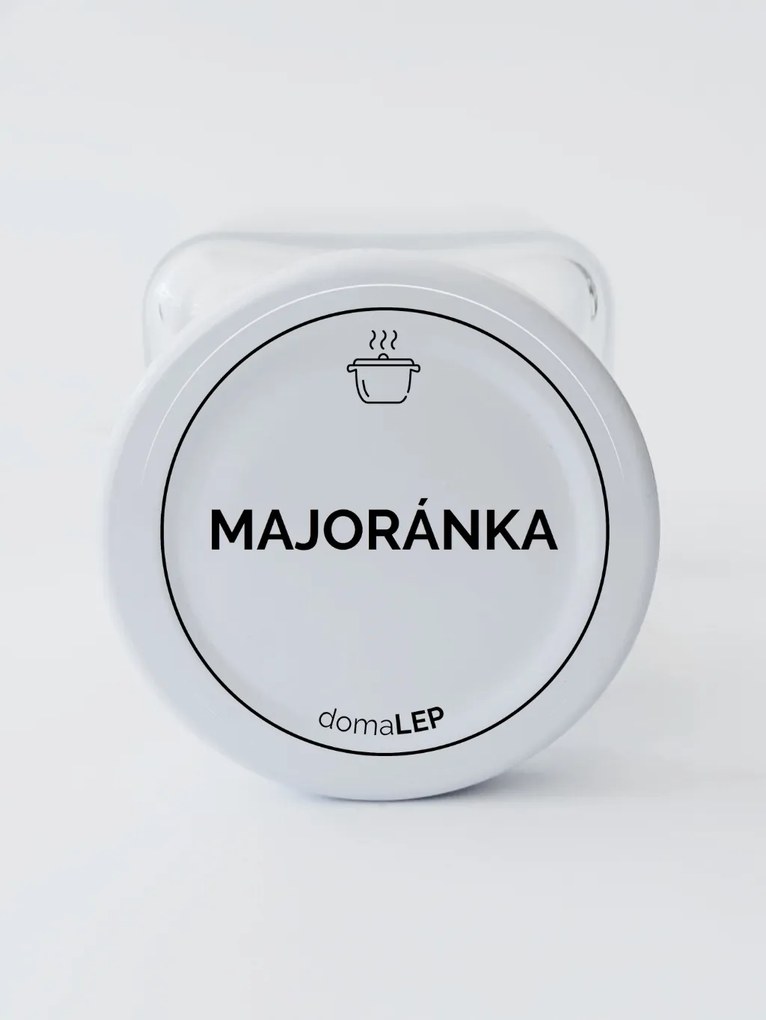 Samolepka na kořenky MAJORÁNKA průhledná 5 cm tučné písmo