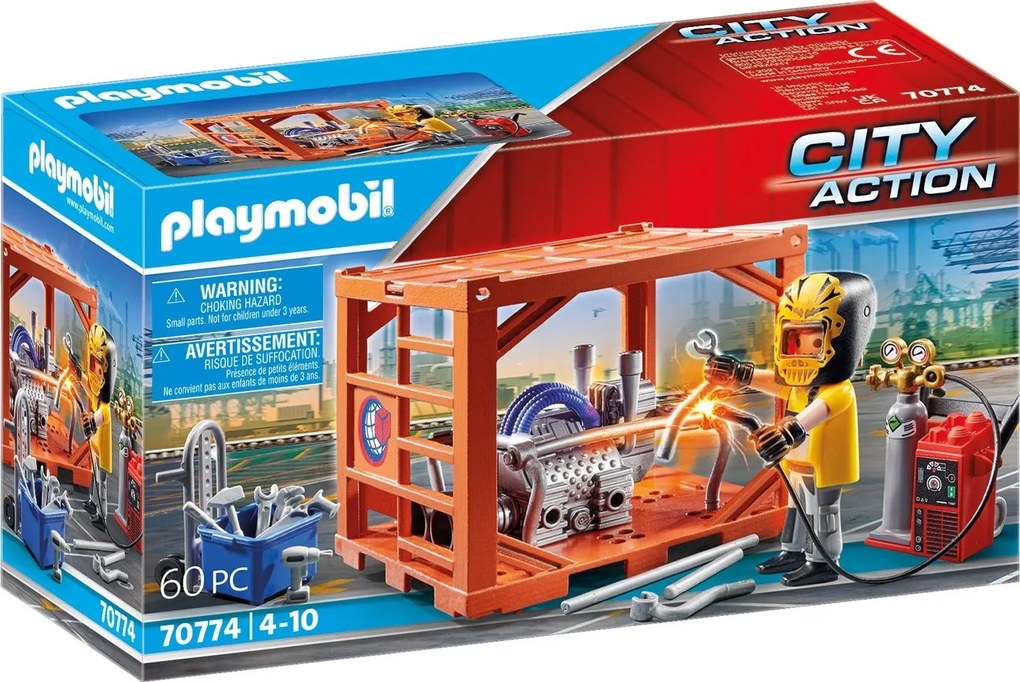 Stavebnice playmobil výroba kontejnerů
