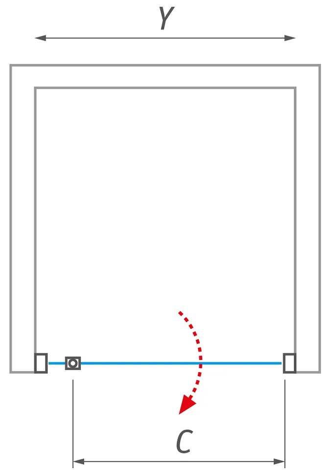 Roth Proxima Line sprchové dveře jednokřídlé 100 x 200 cm 525-1000000-00-02 brillant / transparent Koupelny Bernold