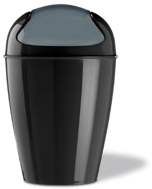Odpadkový koš Koziol Del plastový černý 30l  34x34x65cm