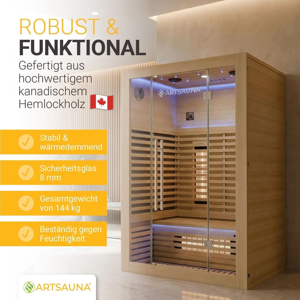 Artsauna Infrasauna Trondheim 120, přírodní