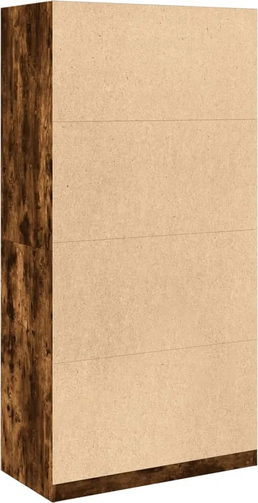 Šatní skříň kouřový dub 100 x 50 x 200 cm kompozitní dřevo 3307733