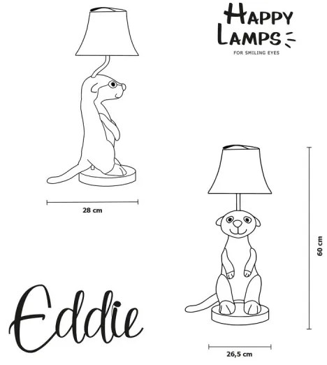 Happy Lamps - LED Dětská stolní lampa EDDIE LED/5,4W/230V surikata