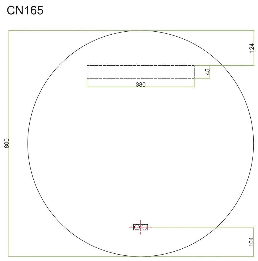 Mereo zrcadlo kulaté 80 cm s LED osvětlením CN165