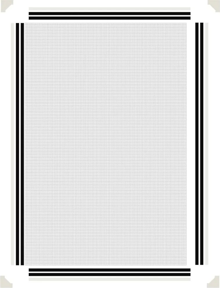 Magnetická okenní síť proti hmyzu bílá 80 x 120 cm 153849