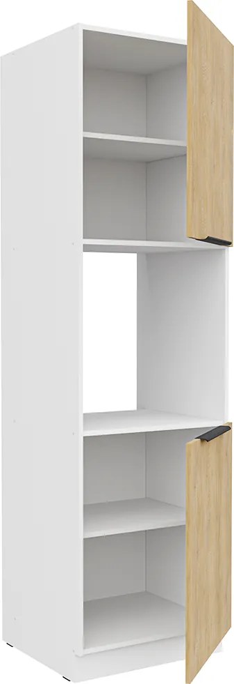 CREMONA bc | vysoká skříňka 60 DP-210 2F na vestavnou troubu | 60 cm | bílá/cremona